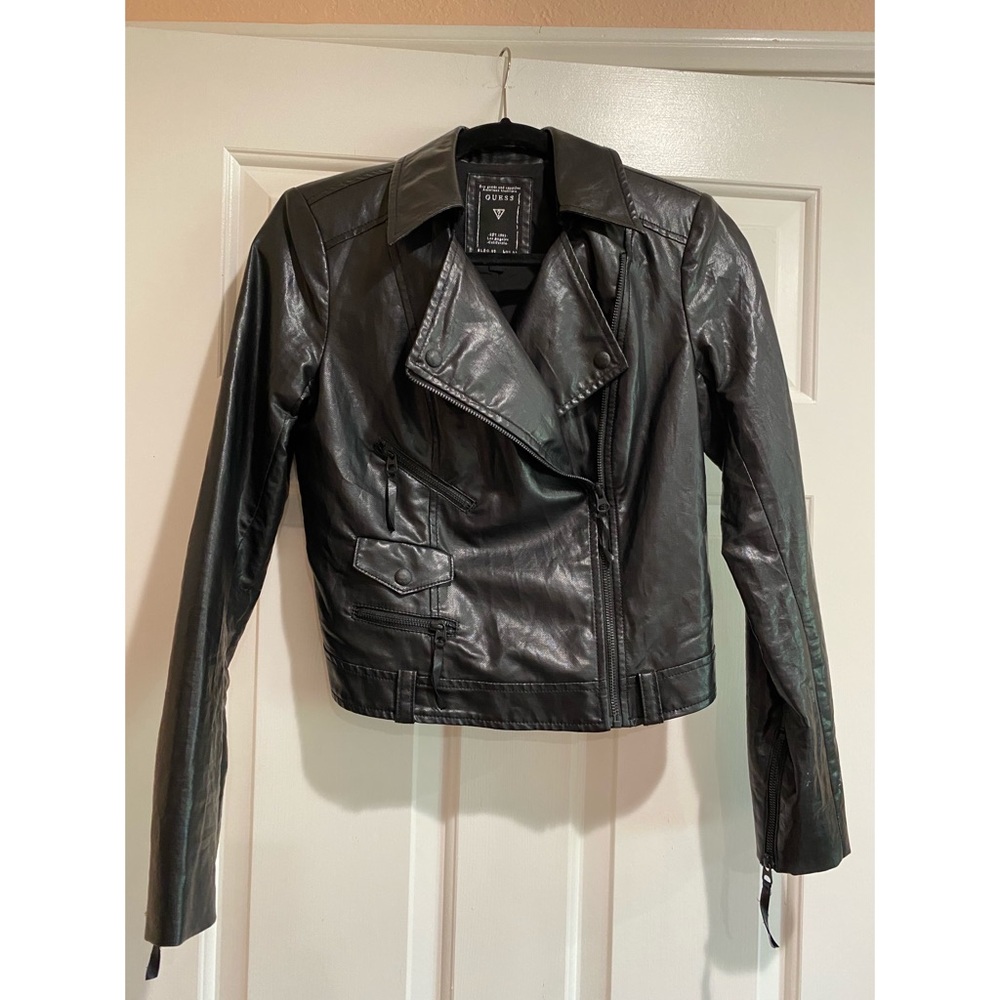 Guess - Black Faux Leather Jacket - Gem